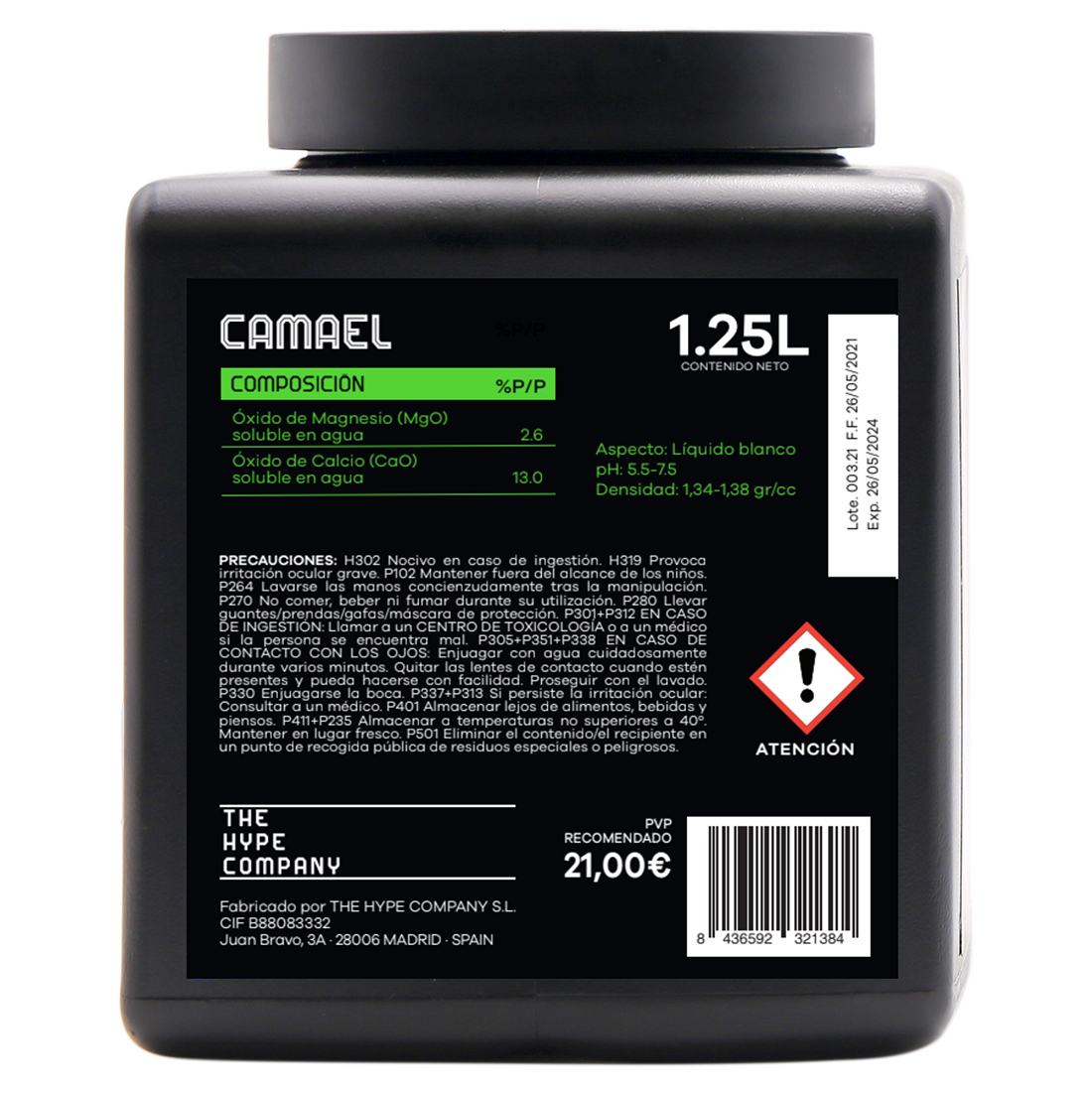 The Hype Company Camael (Calcium / Magnesium) | HYPE0168 | Natural Systems